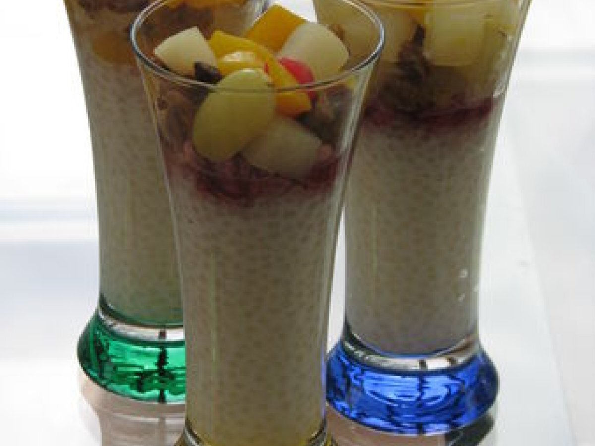 Recette de cocktail de fruits et perles de tapioca