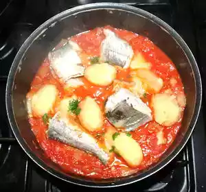 Recette de colin (merluche, merlu) à la dugléré