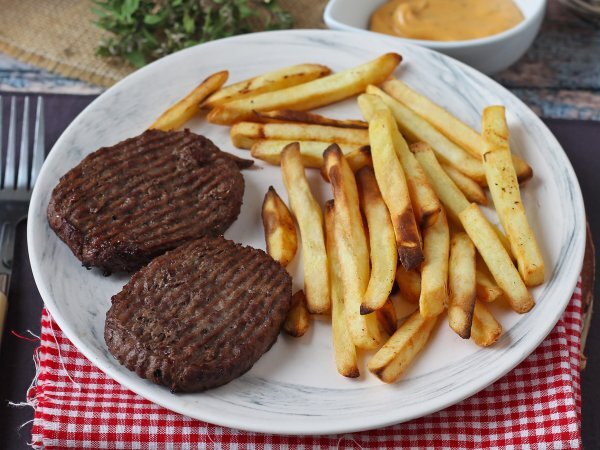 Recette : cuisson d'un steak haché au air fryer