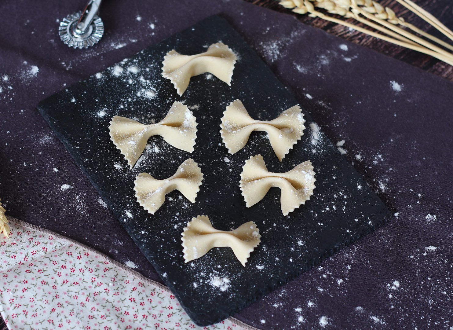 Recette de pâtes maison : farfalle en forme de papillon