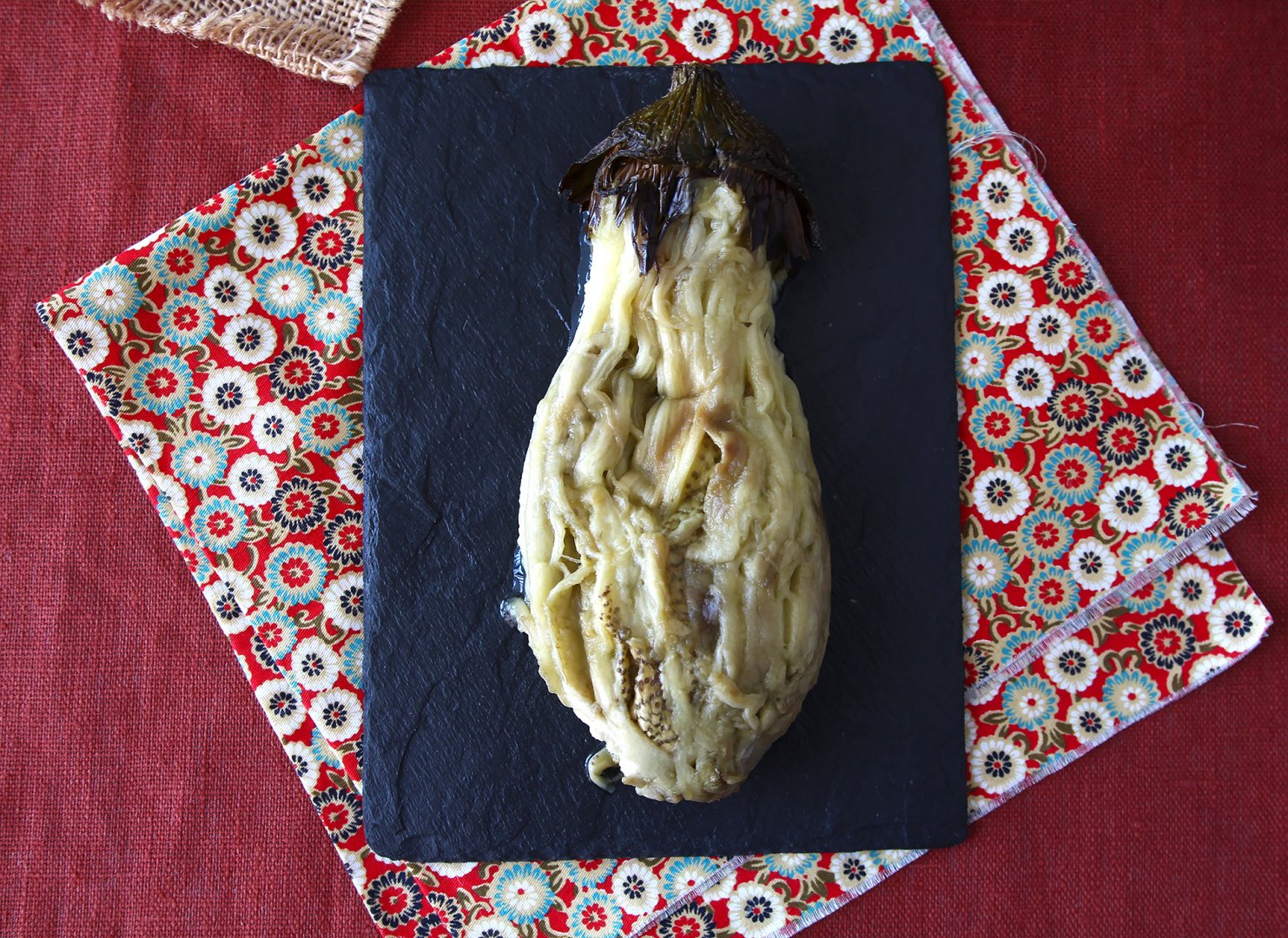 Recette : rôtir et peler une aubergine au air fryer