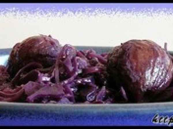 Recette de confit de chou rouge aux châtaignes