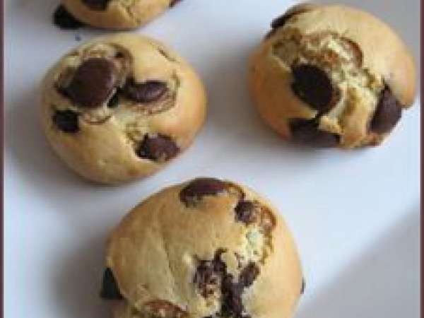 Recette de cookies ronds aux pépites de chocolat