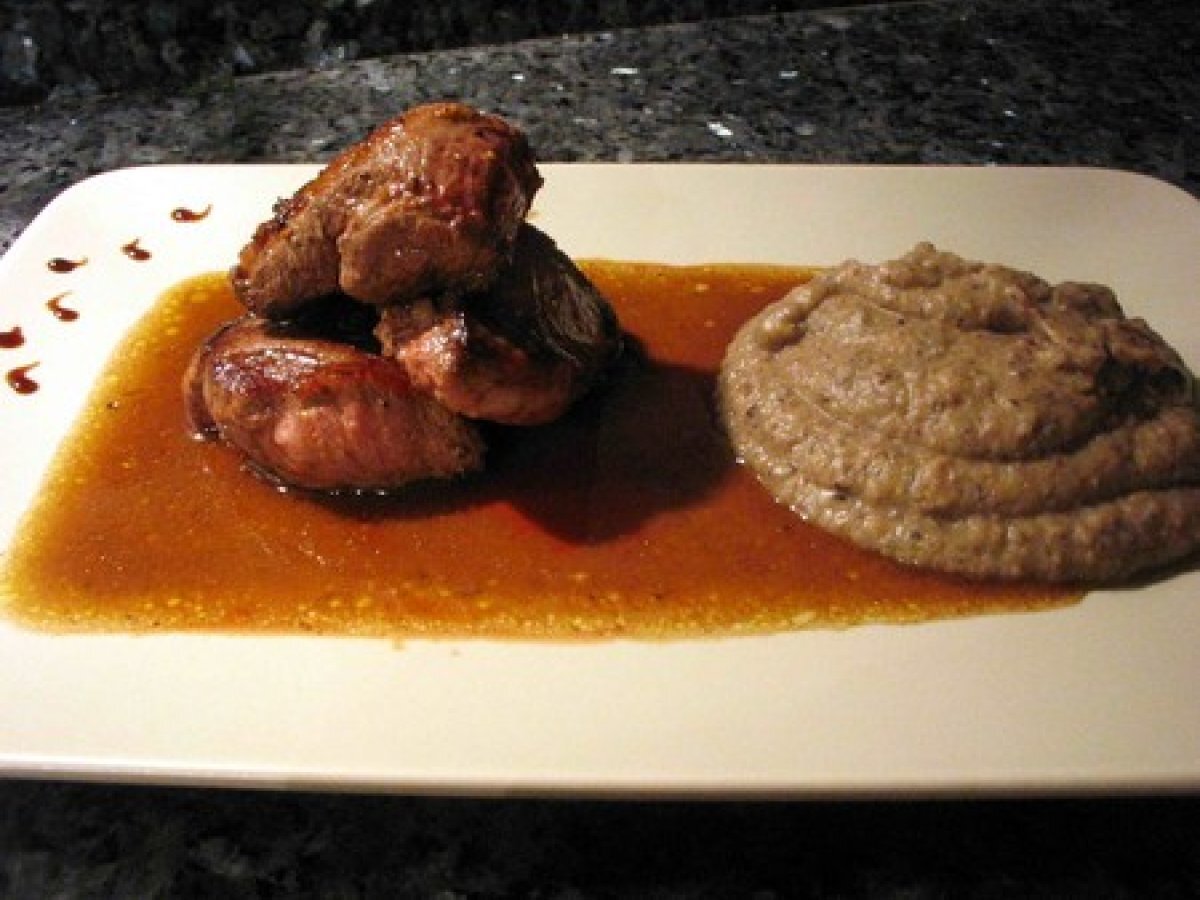 Recette côtelettes de sanglier et purée de légumineuses