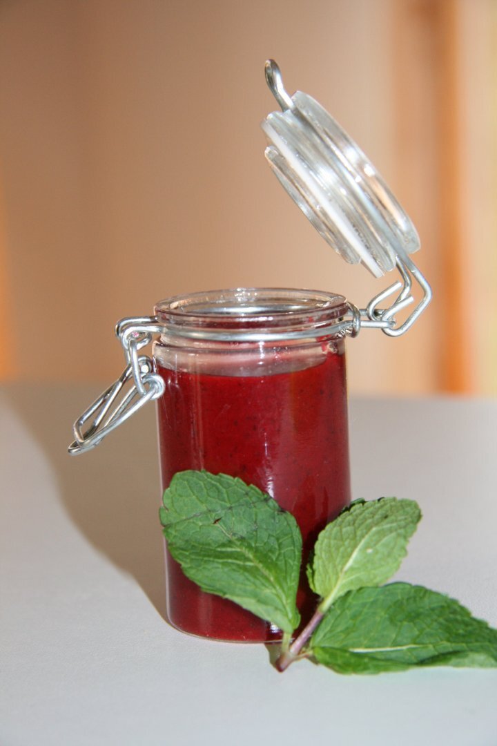 Recette de coulis de framboises à la menthe