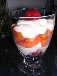 Recette de coupe de fromage blanc aux fruits