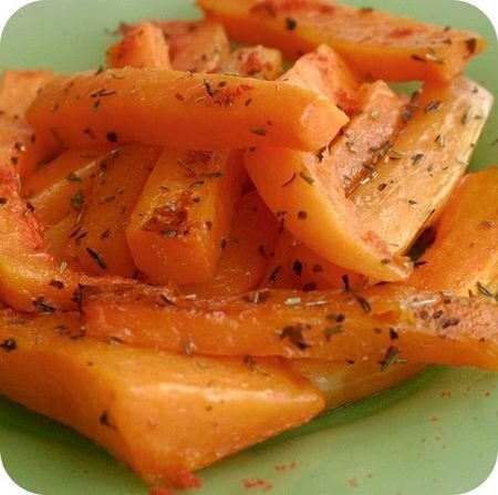 Recette de courge butternut frites au four sans gluten