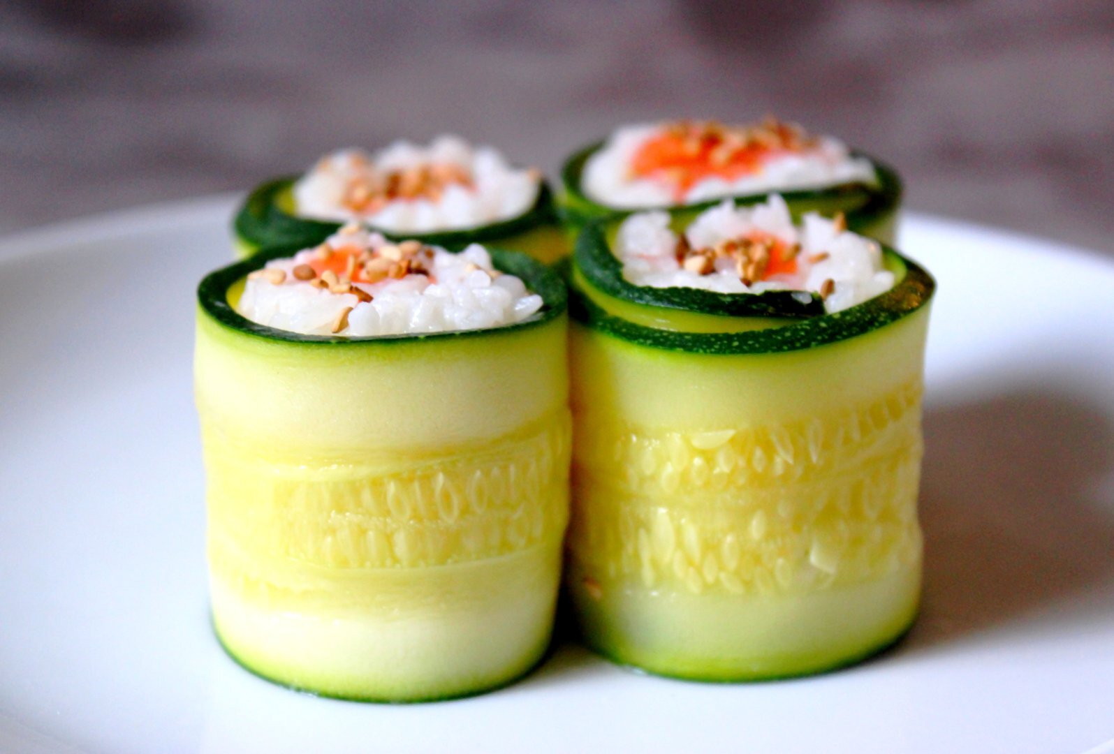 Recette de maki de courgette et autres légumes