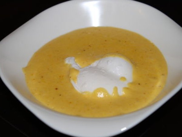 Recette de crème de maïs avec oeuf mollet