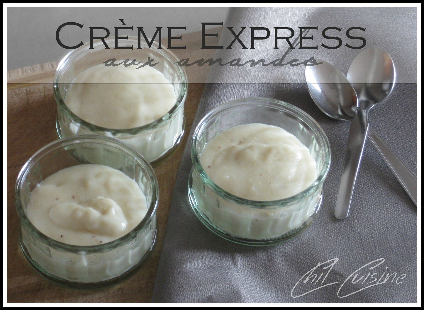 Crème dessert aux amandes (recette rapide)