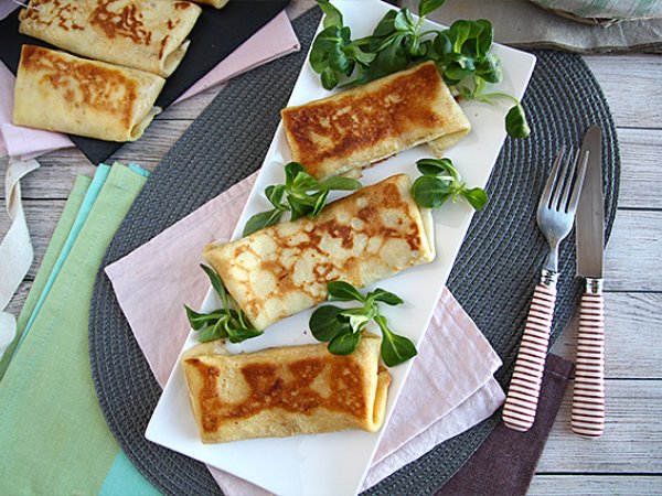 Recette de crêpes béchamel, fromage et jambon