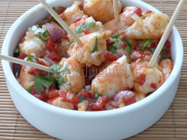 Recette : crevettes marinées pour l'apéritif