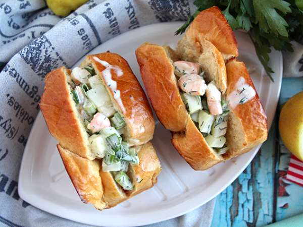 Recette : sandwich brioché aux crevettes