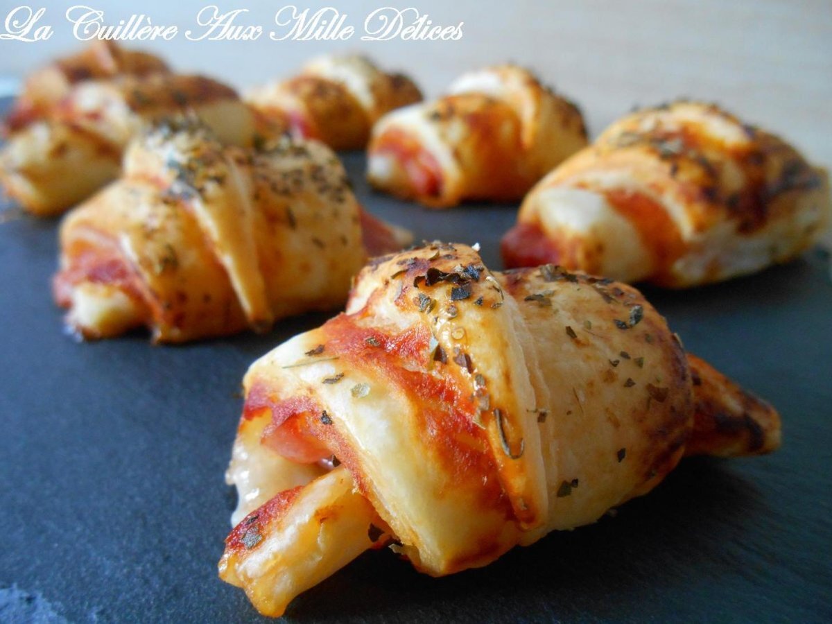 Recette de croissants apéritifs façon pizza