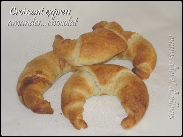 Recette express : croissants amandes et chocolat