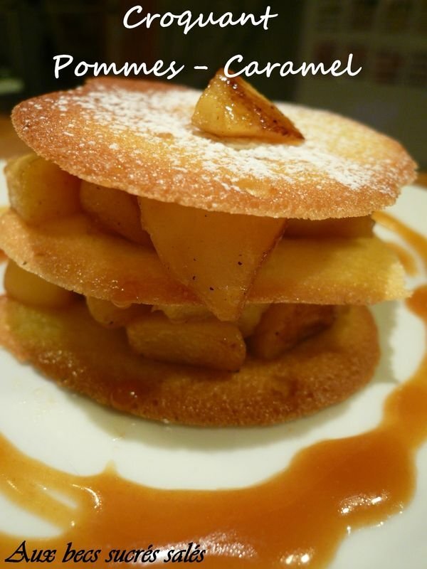 Recette croquant pommes - caramel au beurre salé