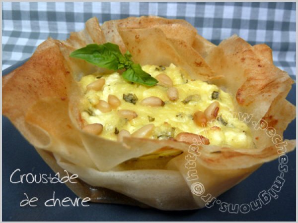 Recette de croustade au fromage de chèvre