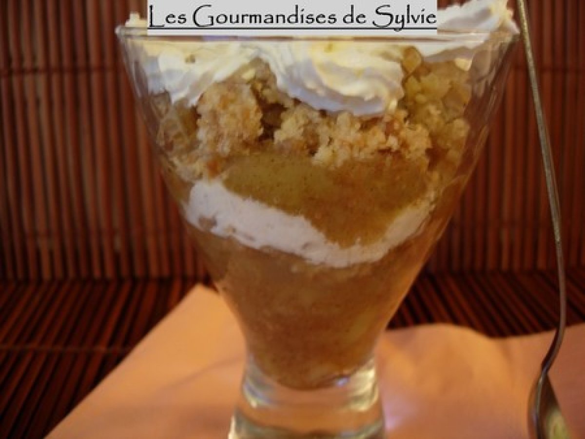 Recette de crumble aux pommes en verrine