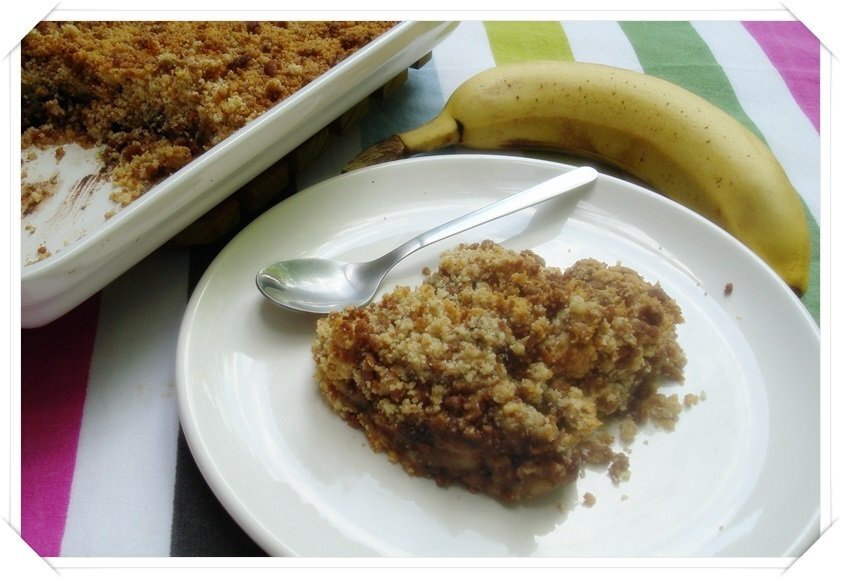 Recette de crumble banane chocolat spéculoos