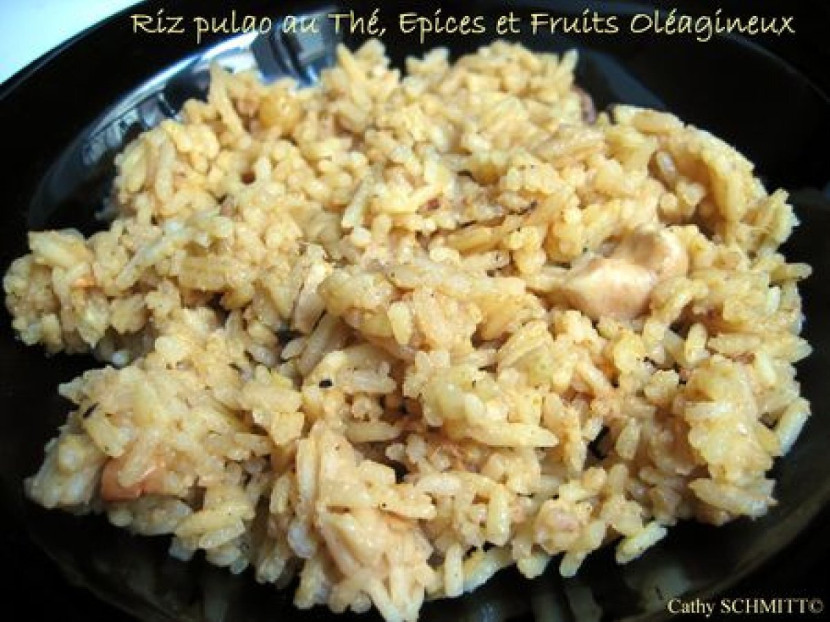 Riz pulao au thé, épices et fruits oléagineux : recette