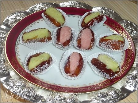 Recette de dattes fourrées à la pâte d'amande