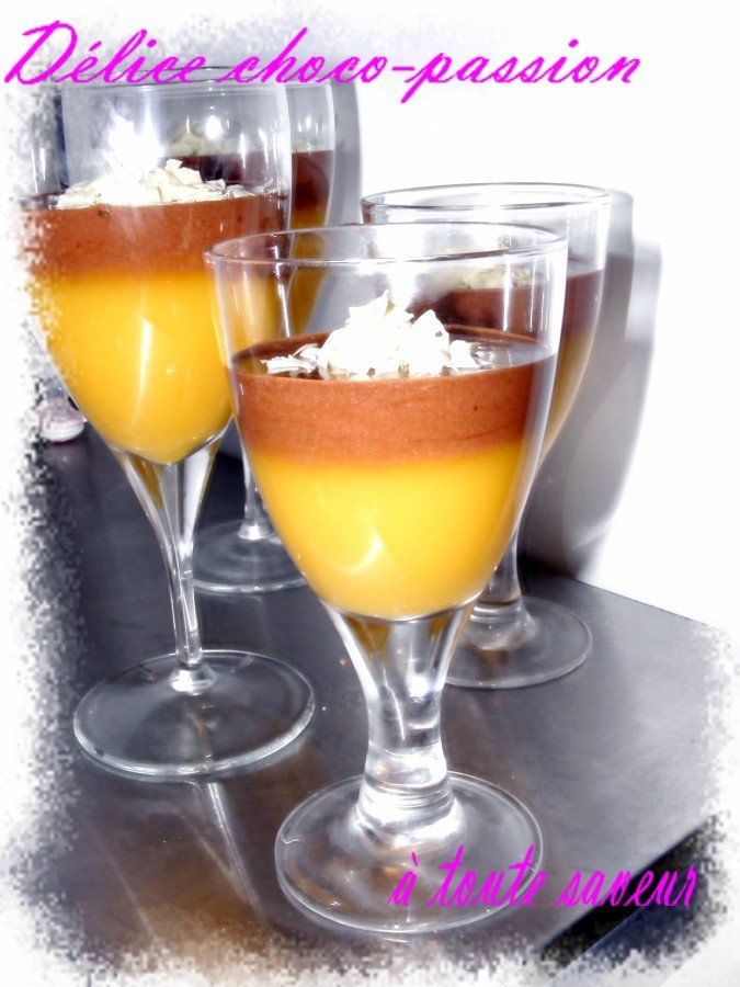 Recette délice choco-passion avec/sans thermomix