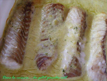 Recette de dos de colin, sauce aux herbes