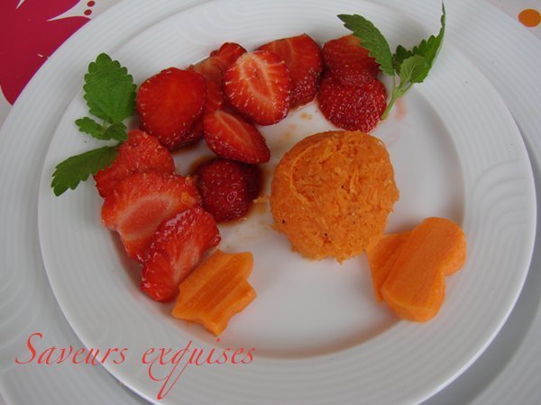 Recette de duo de fraises et carottes aux épices