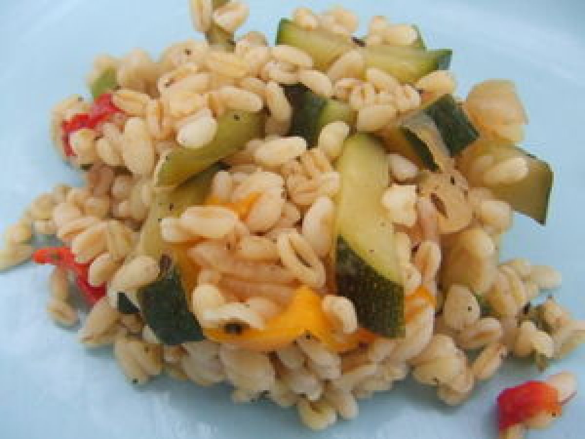 Recette d'ebly aux courgettes et poivrons