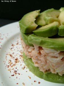 Recette d'entrée colorée en plusieurs couches