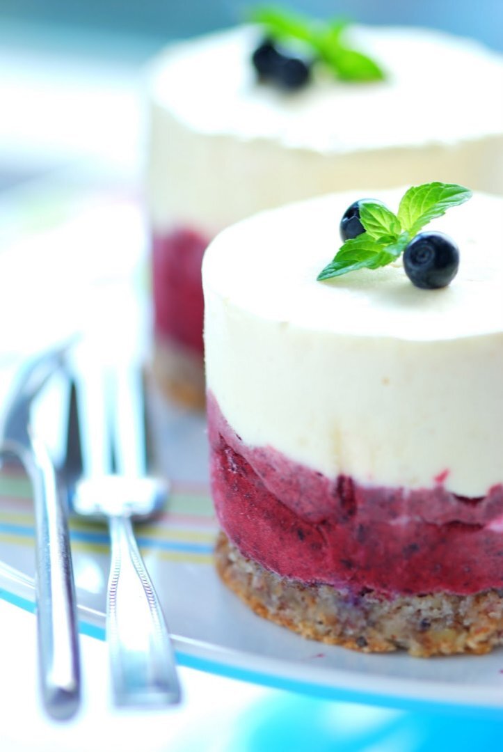 Recette de yaourt aux myrtilles en entremets