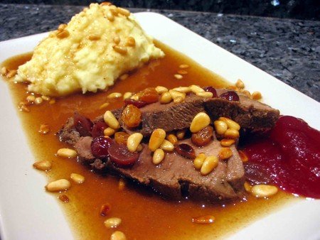 Recette d'épaule du sanglier de josé, sauce fruits secs