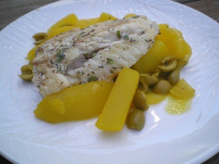 Recette de filet de loup de mer aux pommes de terre