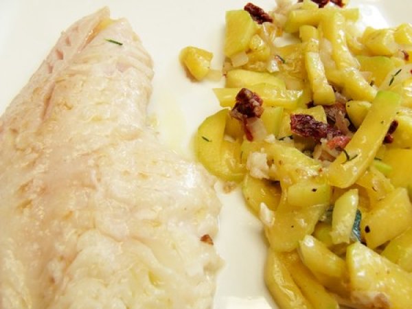 Recette de filet de rascasse & courgette longue