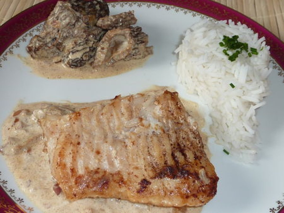 Recette de filets de loup à la crème de morilles