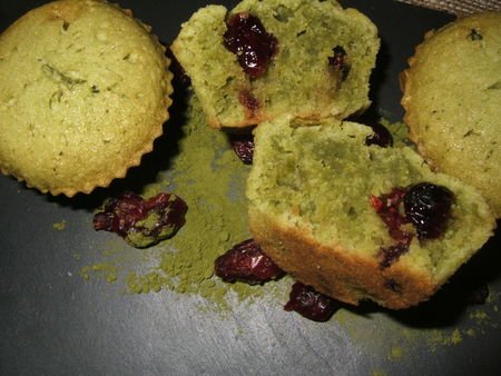 Recette financiers thé matcha et cranberries