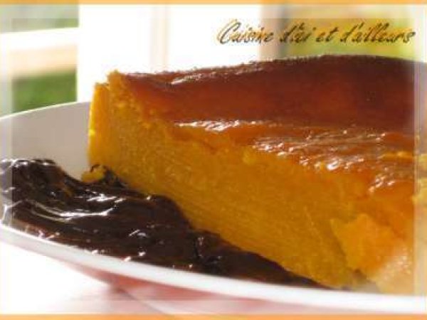 Recette de flan sucré au potimarron et amandes amères