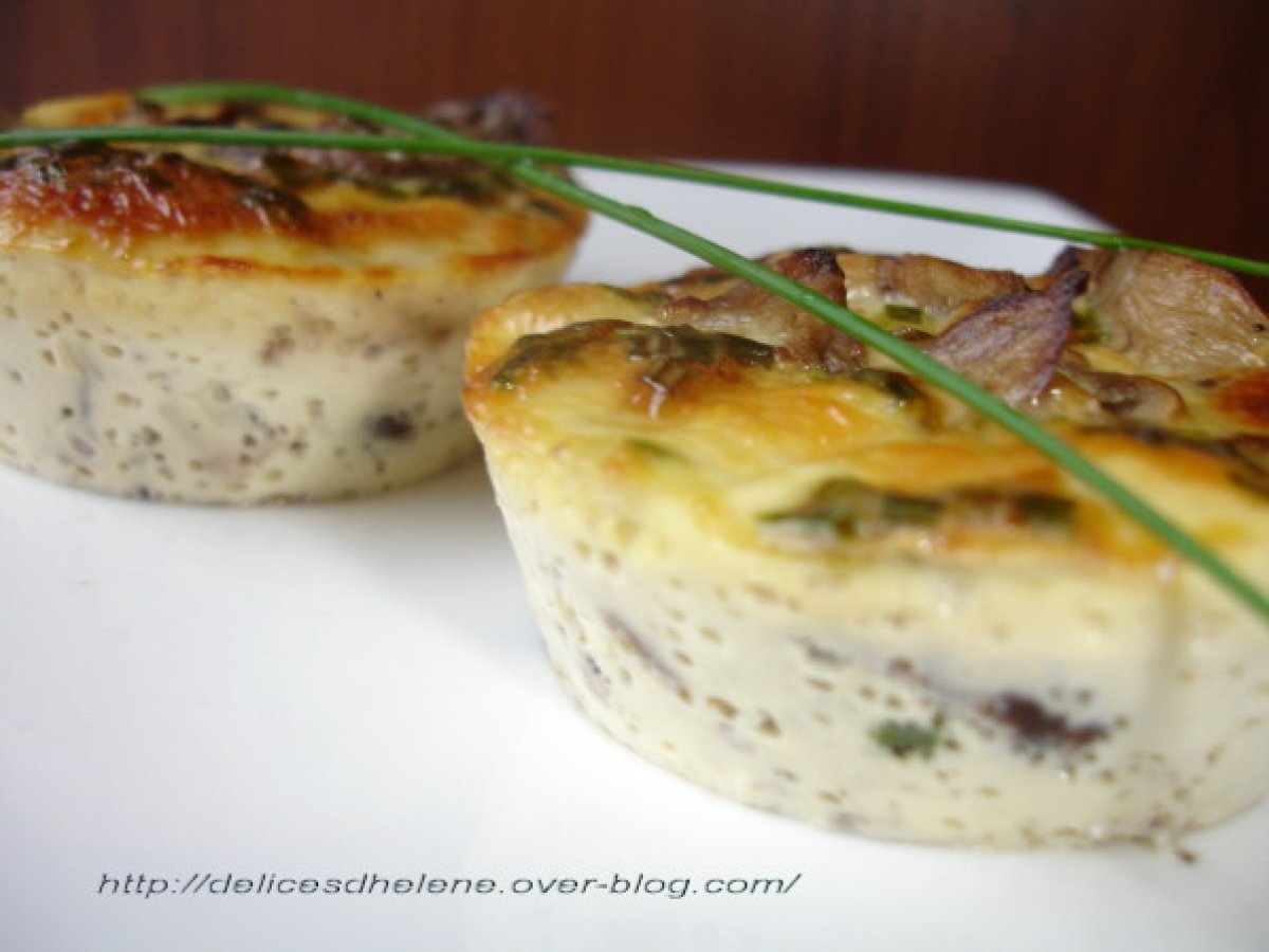 Recette de flans aux champignons sauvages