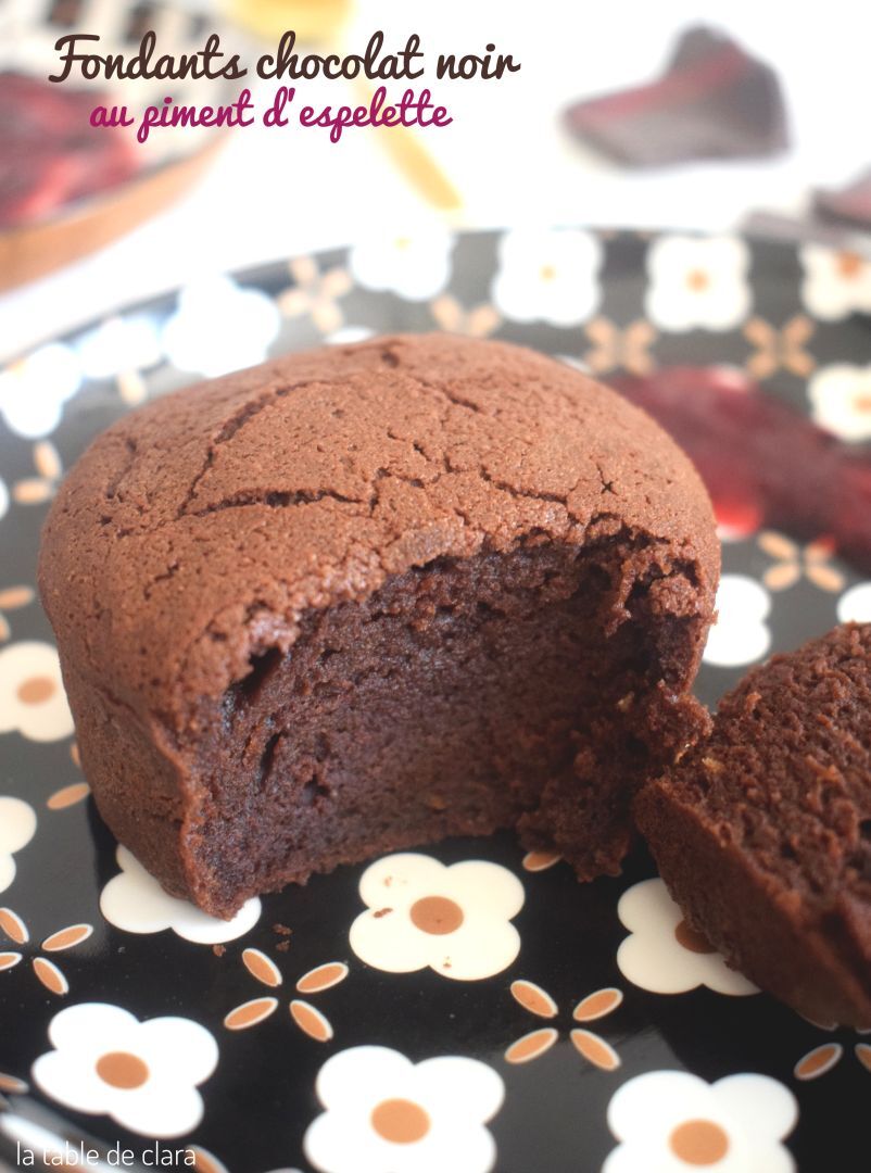 Recette fondants chocolat noir au piment d'espelette