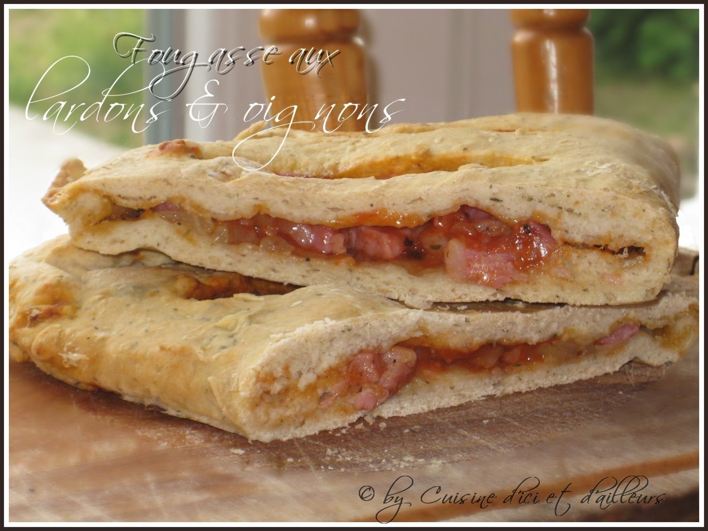 Recette de fougasse aux lardons et oignons