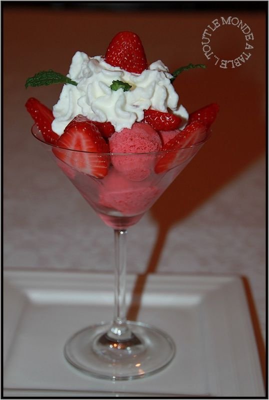 Recette de fraises melba délicieuse et rafraîchissante