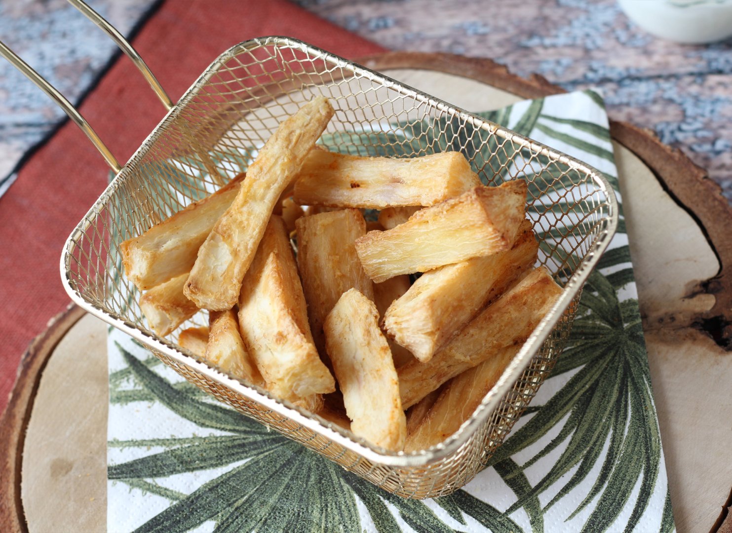 Recette de frites de manioc à l'air fryer