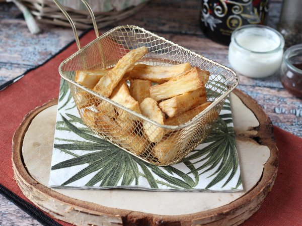 Recette de frites de manioc à l'air fryer
