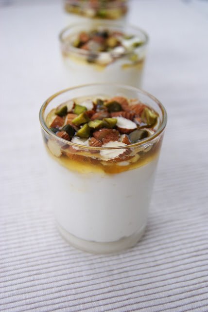 Recette de fromage blanc au miel et fruits secs