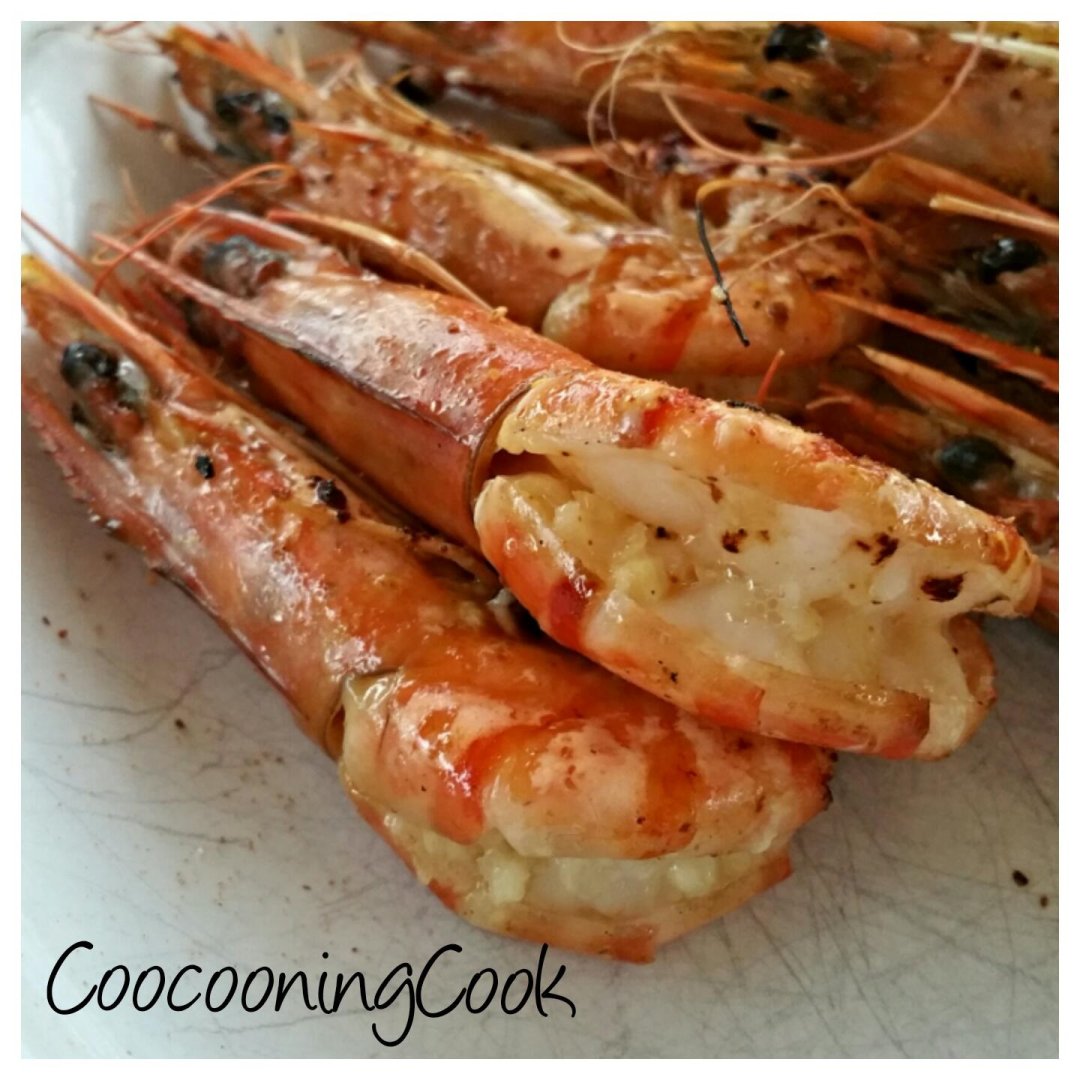 Recette de gambas à la plancha au beurre aillé