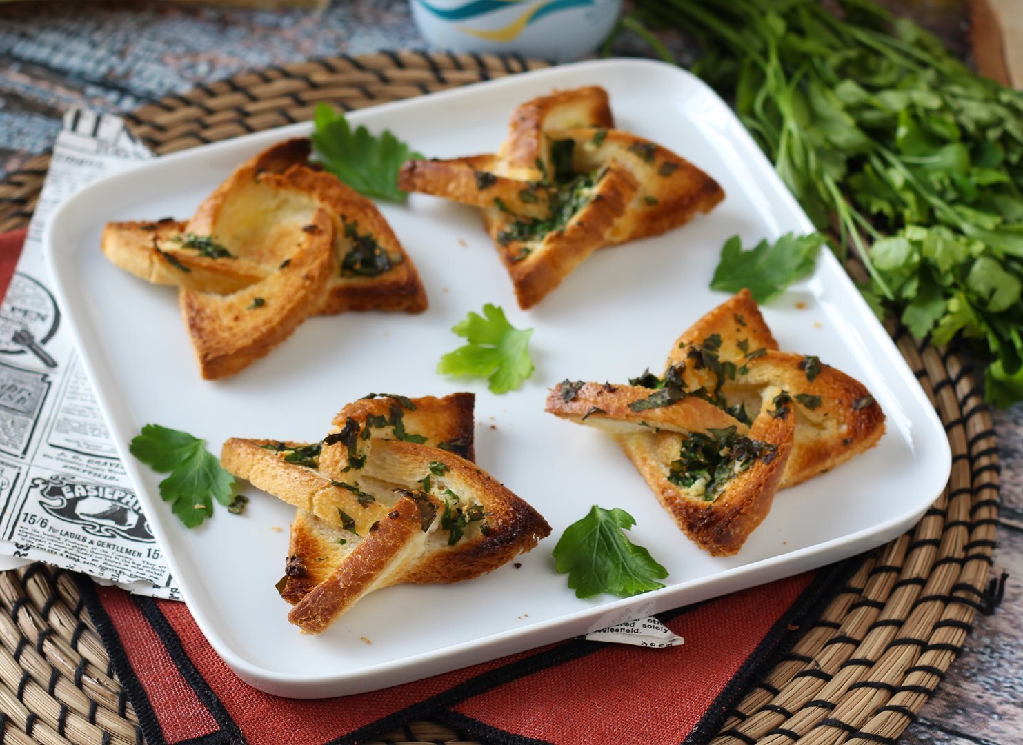 Recette de pain à l'ail étoilé avec pain de mie