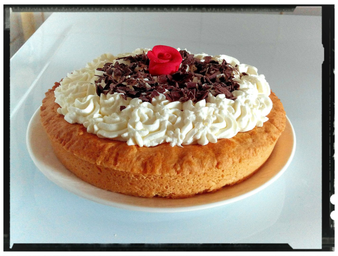 Recette gâteau basque crème cassonade et chantilly