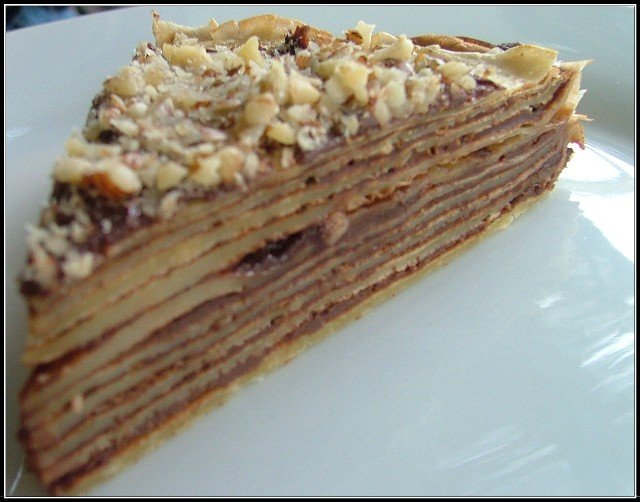Recette de gâteau de crêpes au nutella