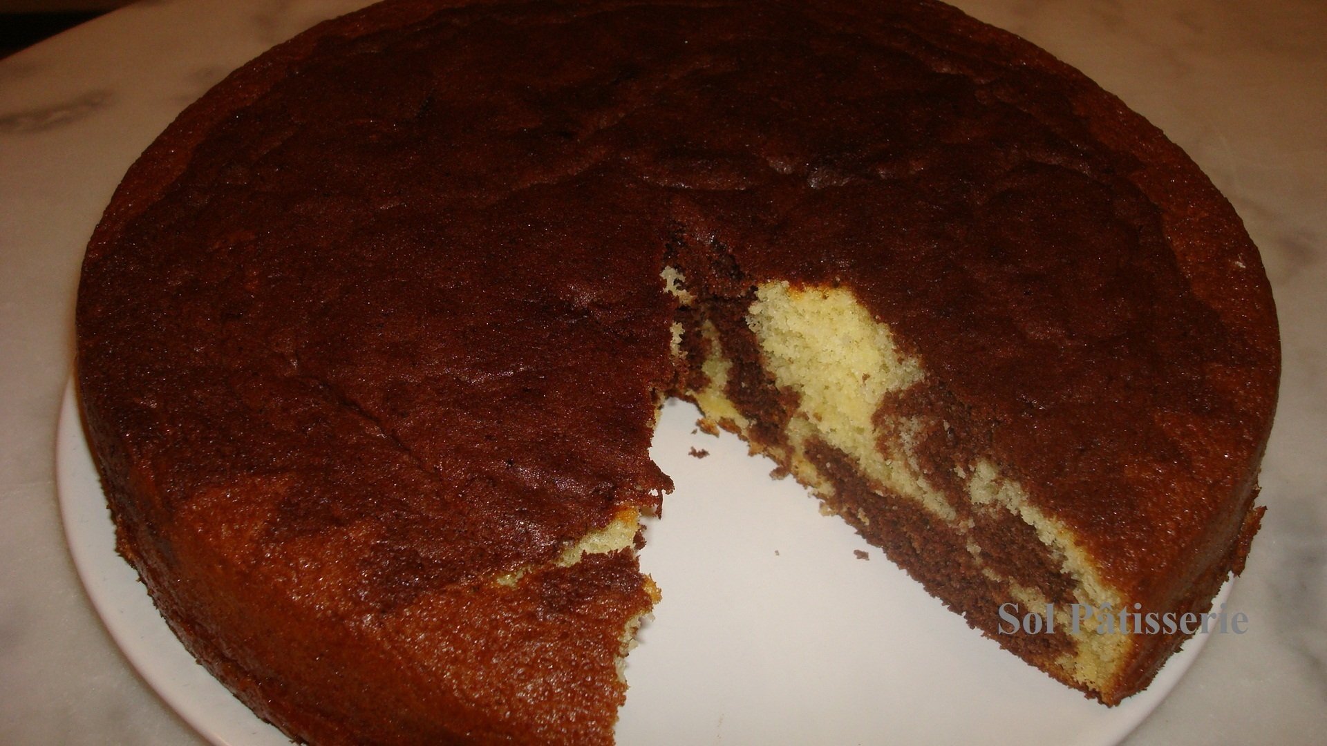 Recette de gâteau marbré vanille et cacao