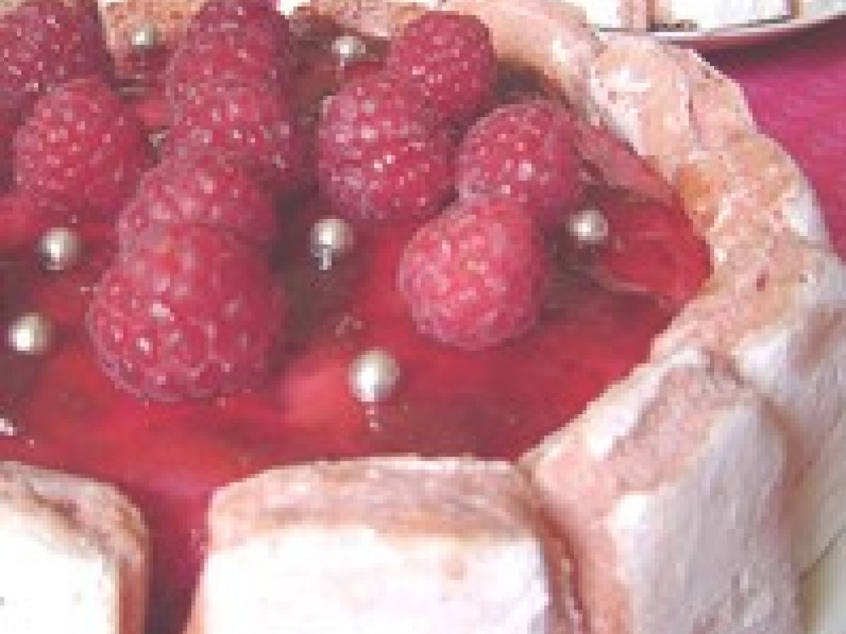 Recette de gâteaux fruits rouges et biscuits roses